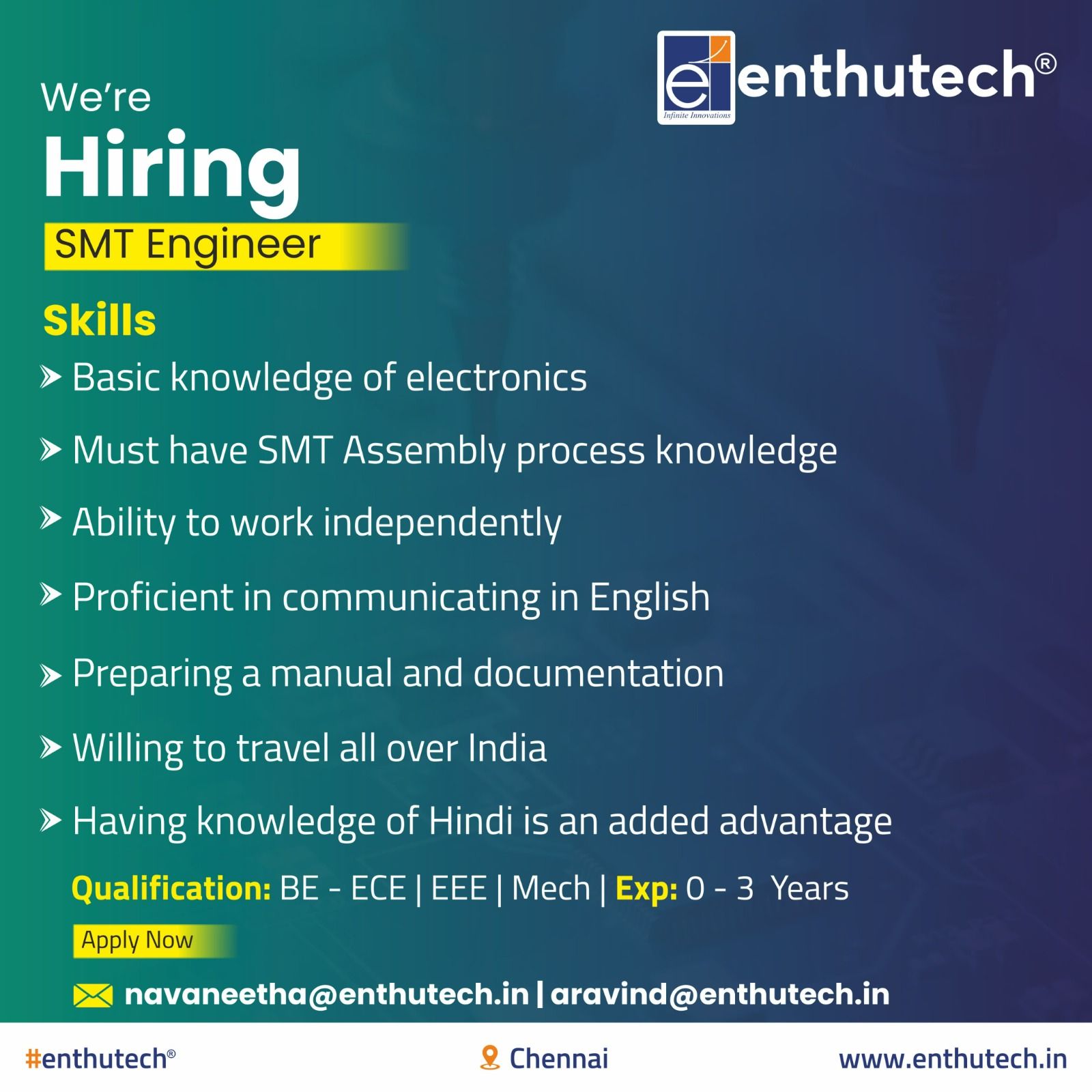 Careers | Enthu Technology Enthu Technology